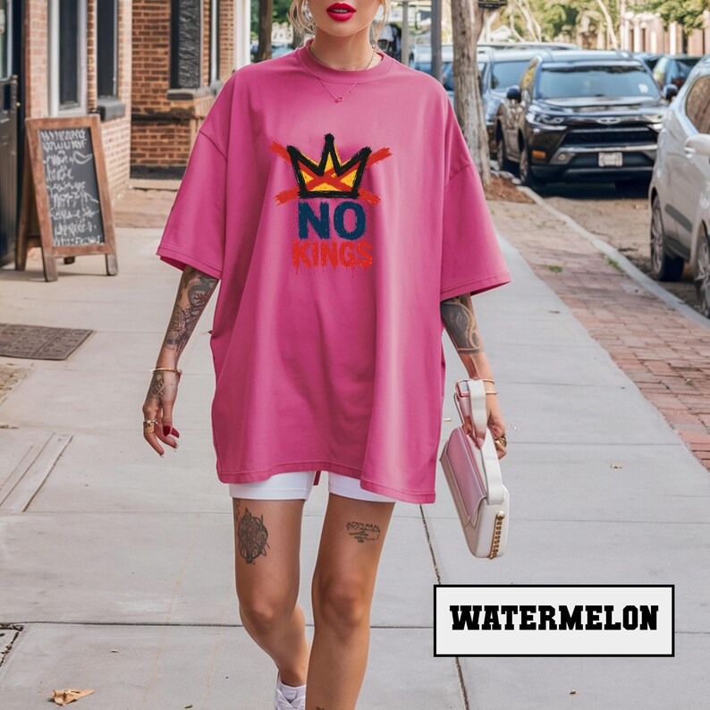 No Kings Graffiti Crown T-shirt, Anti Authoritarian Tee - Etsy