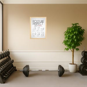 Posture Correction Exercise Poster for Hospital Room Recovery Wall Art ...