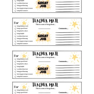 Teacher Mail / Praise Card - Helpful Teacher Resource, Teacher Student ...
