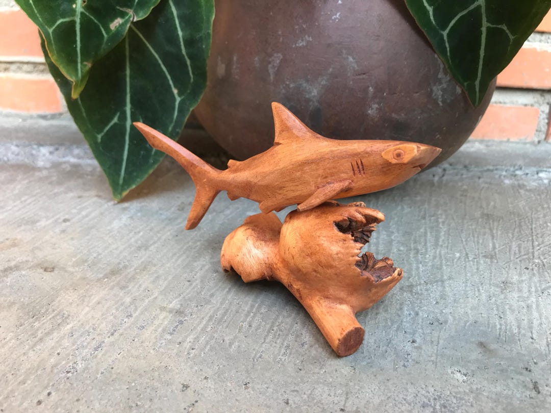 Hammerhead Shark Statue, Shark Wood Carving, Home Decor, Christmas ...