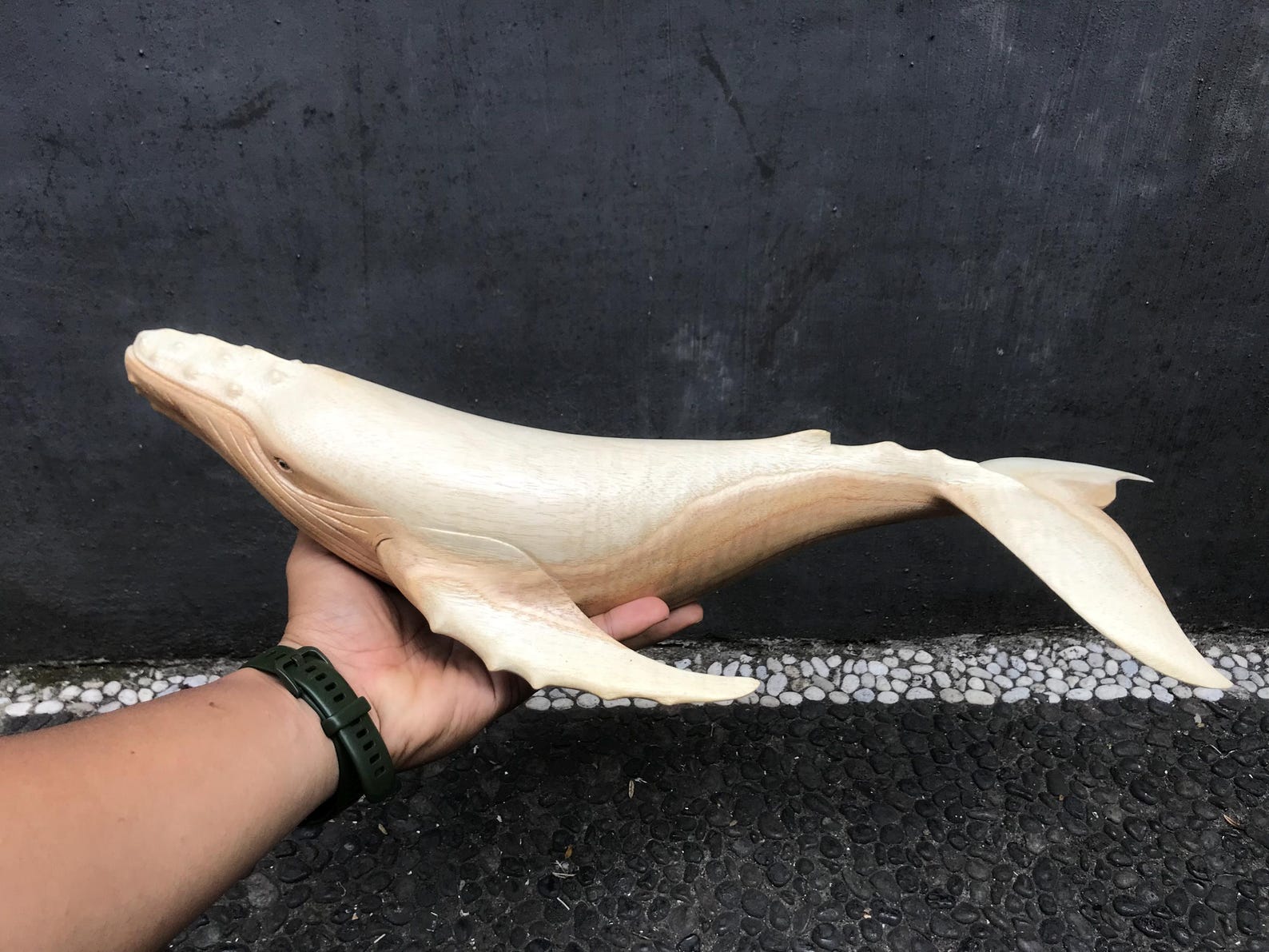 Humpback Whale 50cm Sculpture, Humpback Whale Woodcarving, Home Decor ...