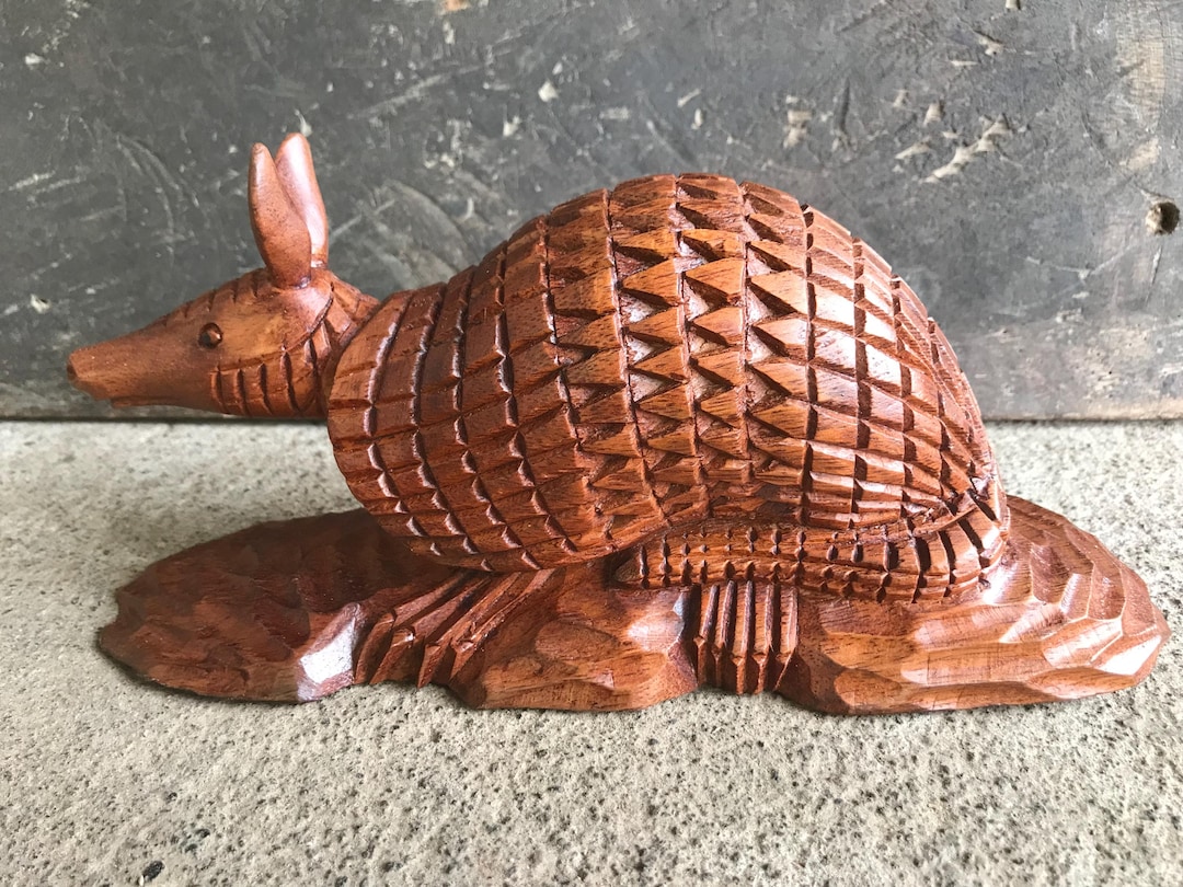 Armadillo Woodcarving, Armadillo Figurine, Home Decor, Gift for Him ...