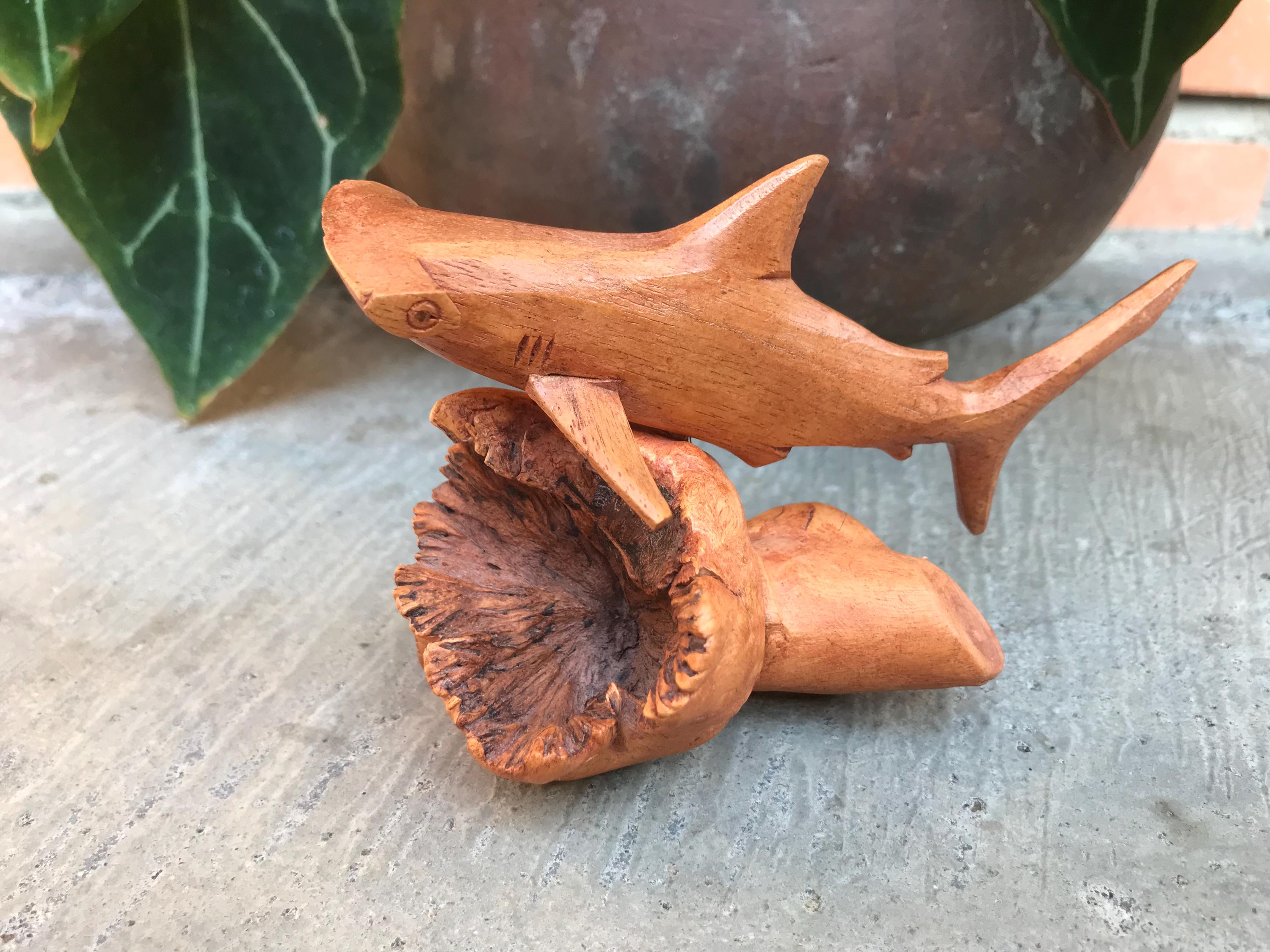 Hammerhead Shark Statue, Shark Wood Carving, Home Decor, Christmas ...