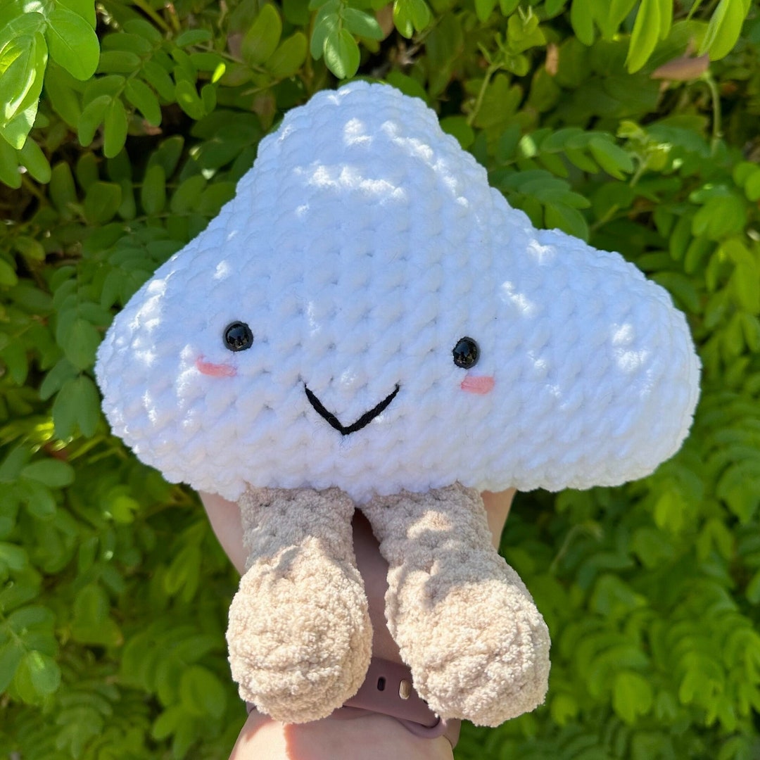 Crochet Cloud Plushie Crochet Cloud Decor Nursery Decor Baby Shower ...