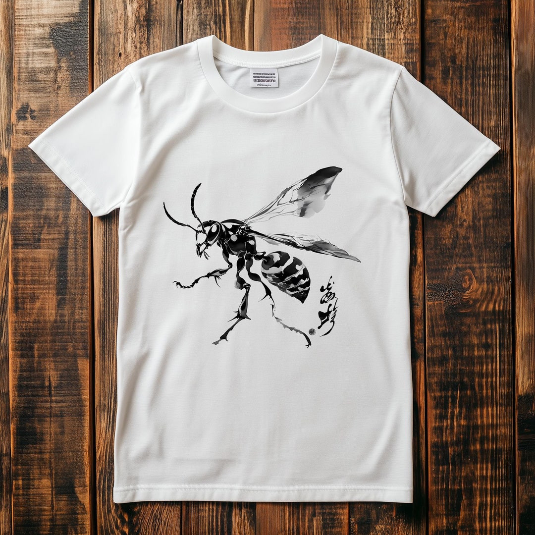 Asian Hornet T-shirt, Fierce Insect Design, Bold Hornet Illustration ...