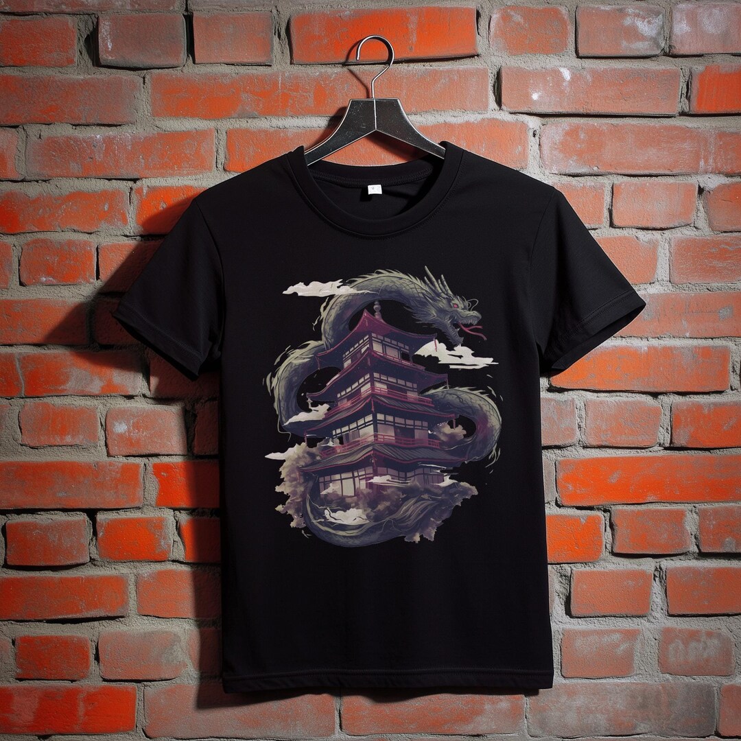 Japanese Dragon T-shirt, Mythical Dragon Art, Bold Japanese Design ...