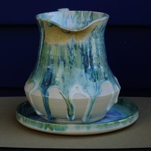 The Coastal Chic Pitcher and Plate - Etsy