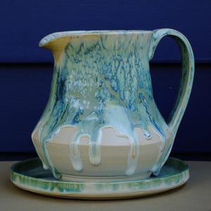 The Coastal Chic Pitcher and Plate - Etsy