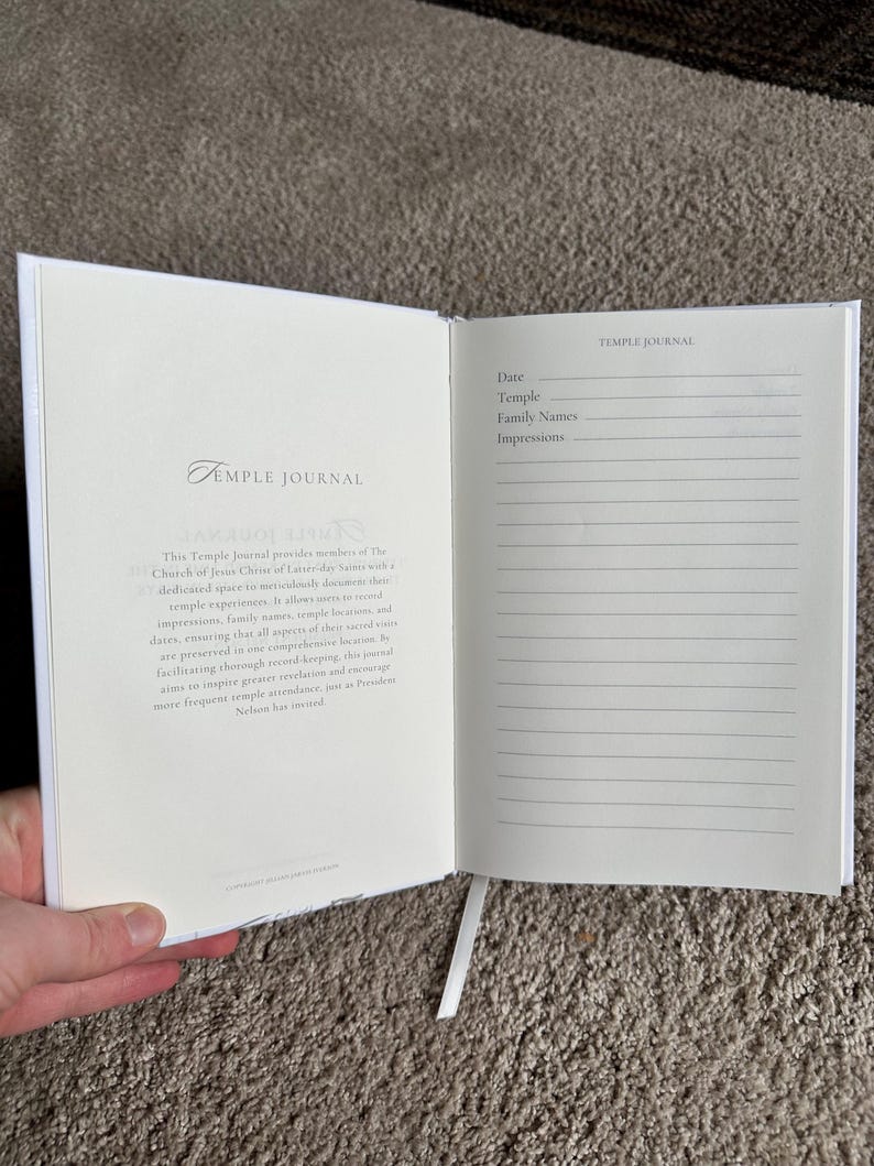 Temple Journal, Temple, Temple Gifts, Journal, LDS, Missionary, Book ...