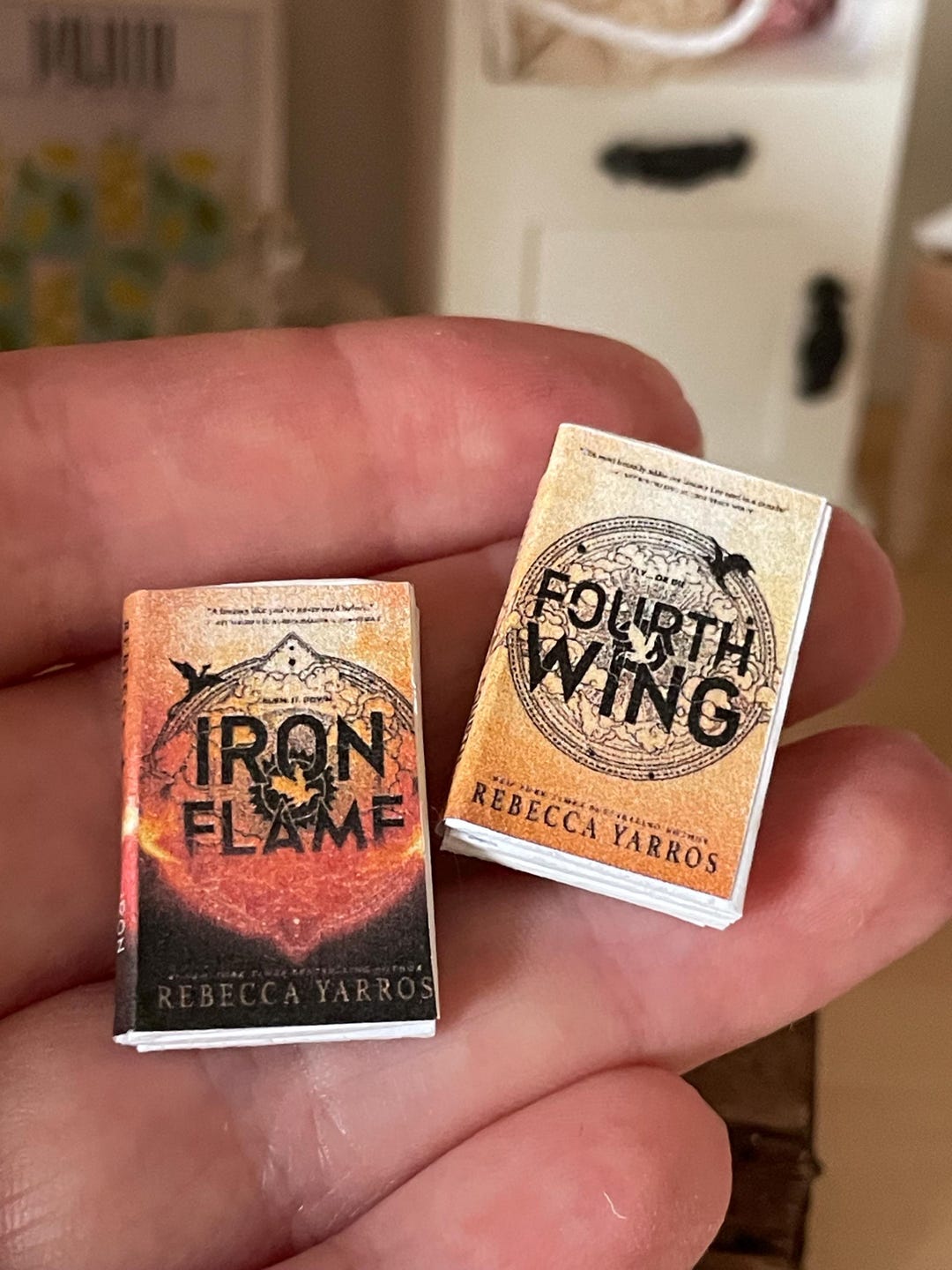 Miniature Dollhouse 1:12th Scale Fourth Wing Books, Iron Flame, Booktok ...