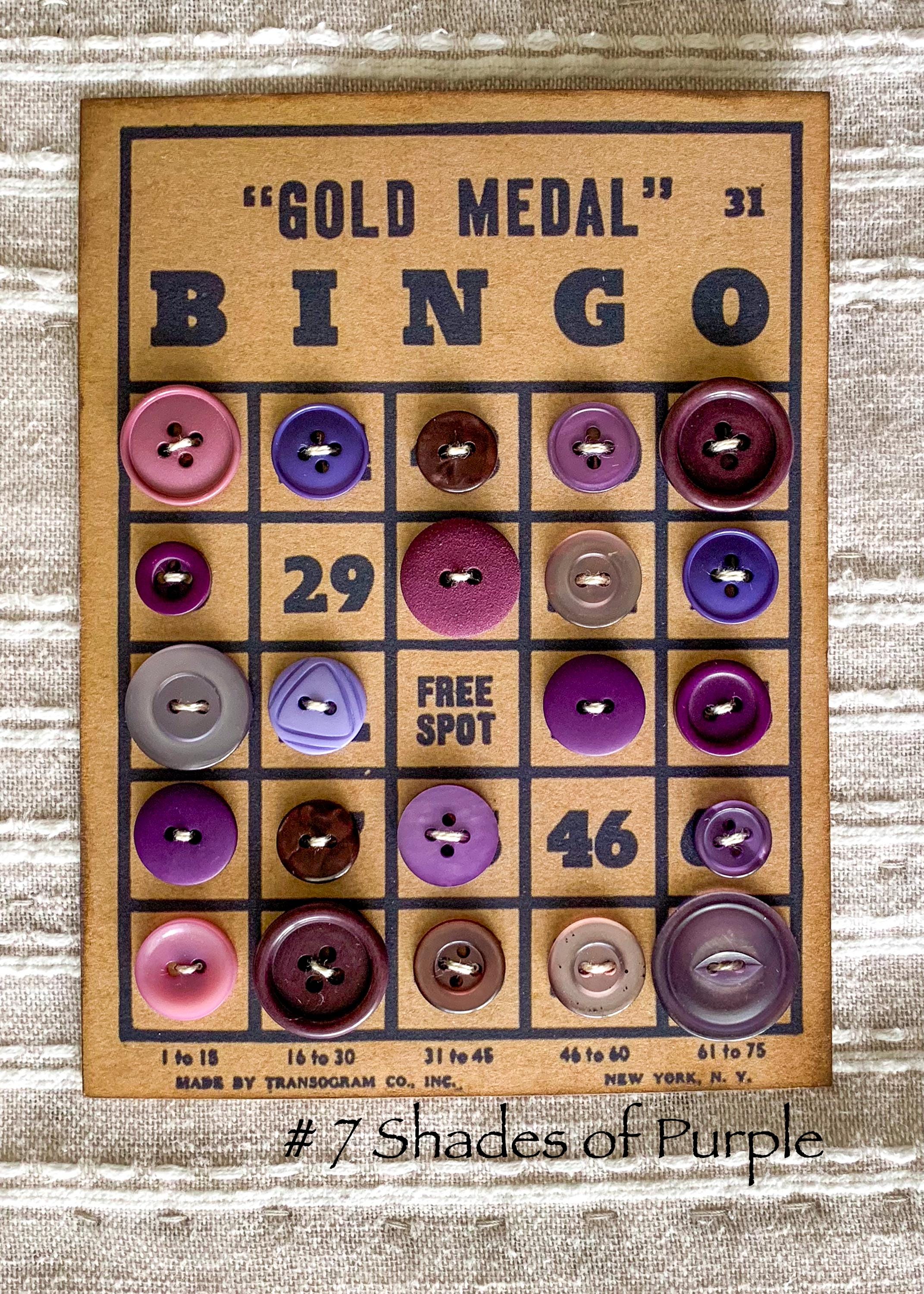 Fun BINGO Card Button Cards Country Harvest - Etsy