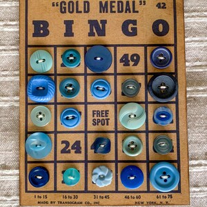 Fun BINGO Card Button Cards Country Harvest - Etsy
