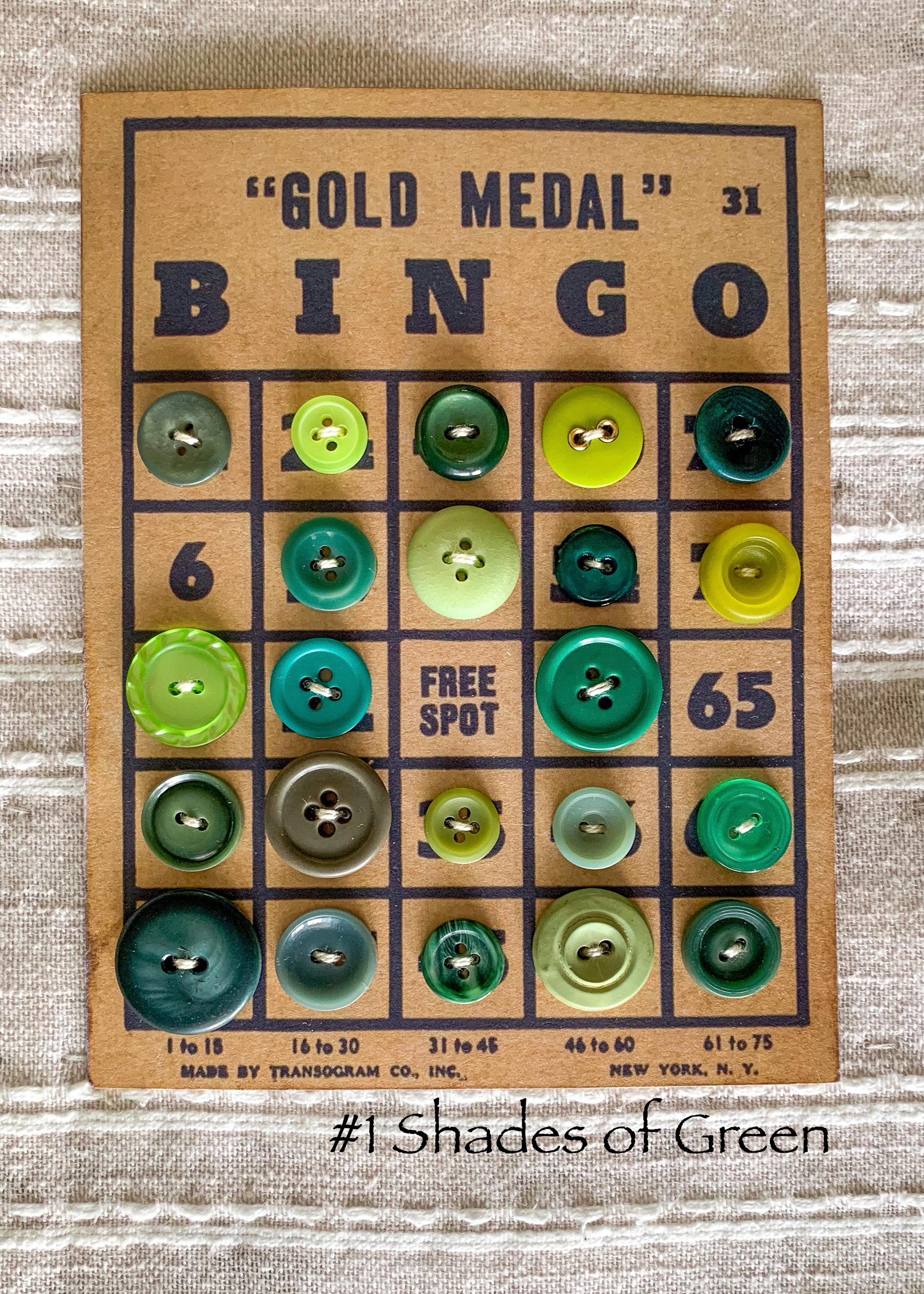 Fun BINGO Card Button Cards Country Harvest - Etsy