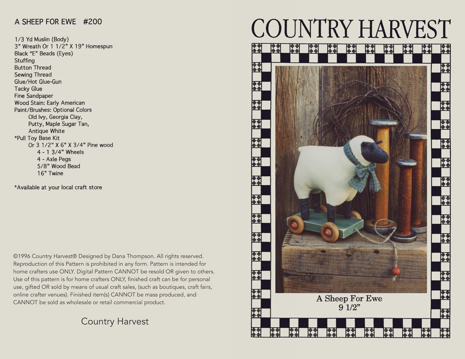 Sheep for Ewe Country Harvest Digital Pattern - Etsy