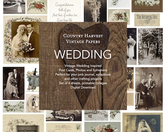 Paper Moon Ephemera Junk Journal Scrapbook Digital Collage Vintage ...