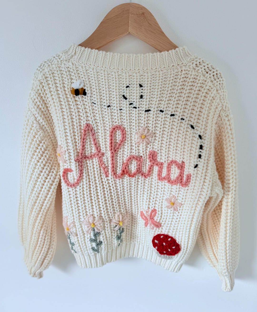 Personalised Baby and Childrens Cardigan With Hand-embroidered Name and ...