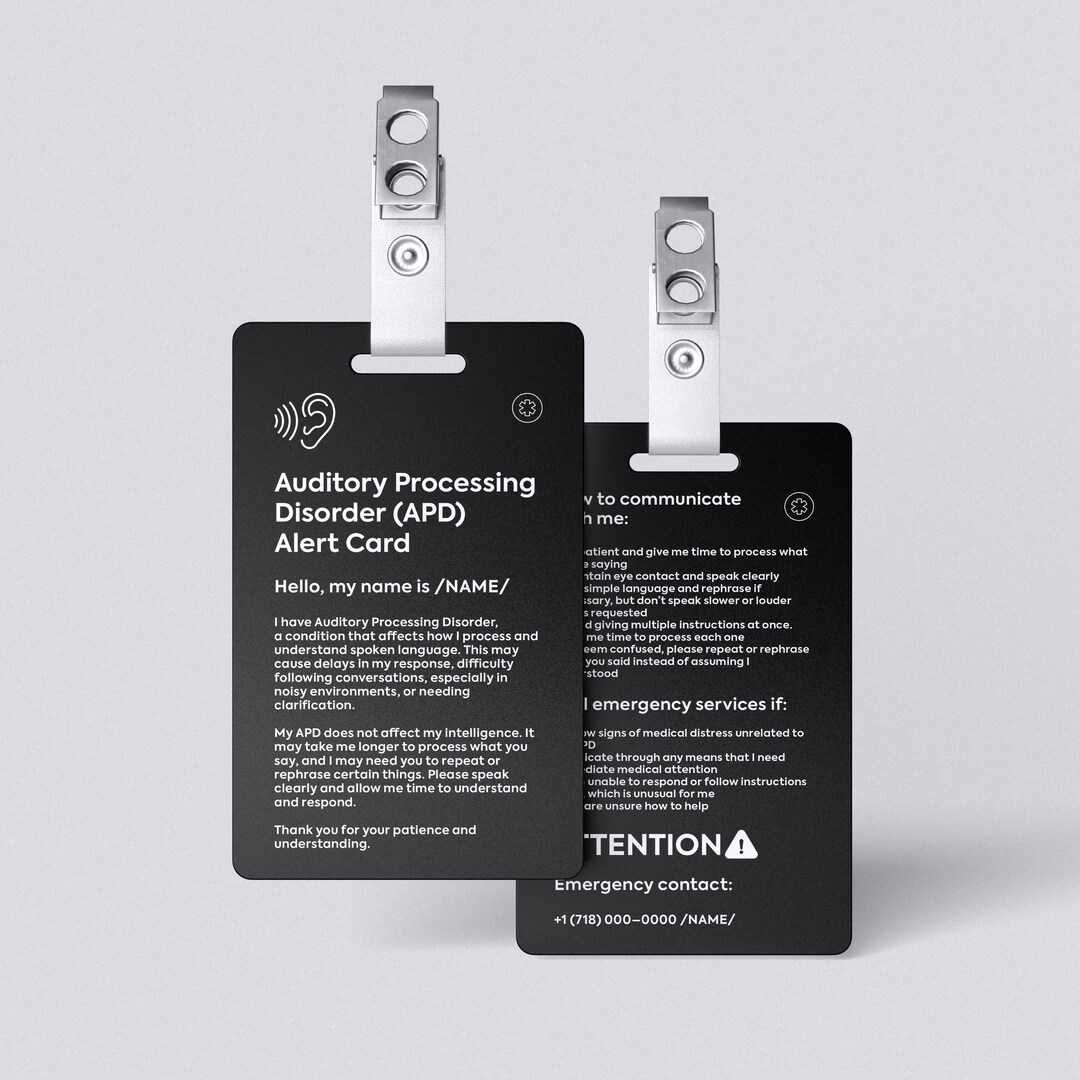 Take Control With Our Personalized APD Medical Alert Card - Etsy