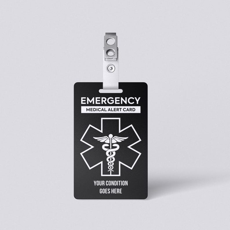 Stay Safe With a Personalized Medical Emergency Card - Etsy