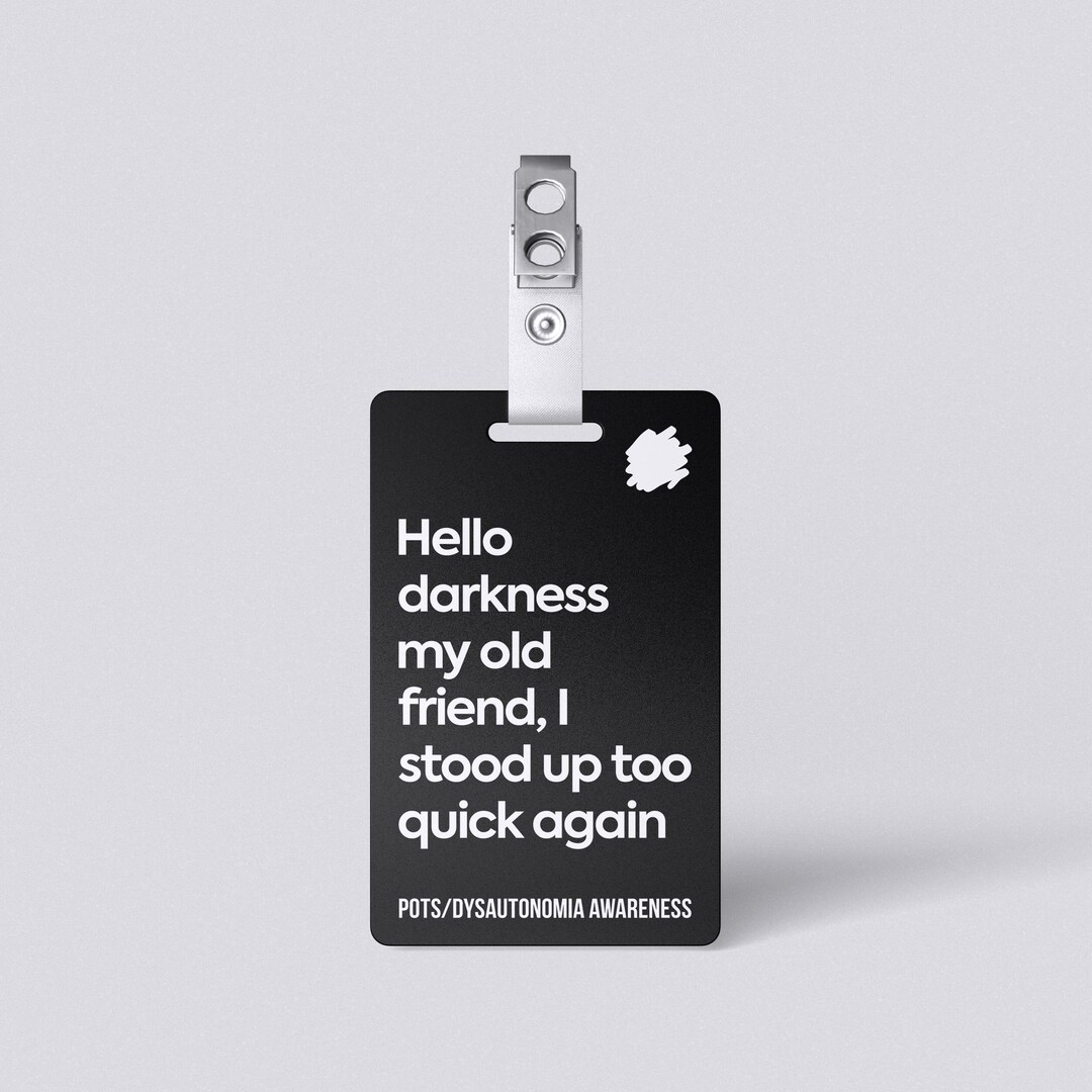 POTS Syndrome Alert Card | Invisible Illness Awareness | Postural ...