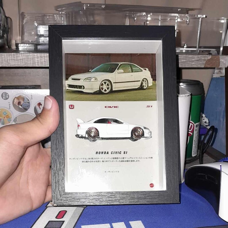 Honda Civic Custom Frame Design Poster Print Unique Gift Diecast Car ...