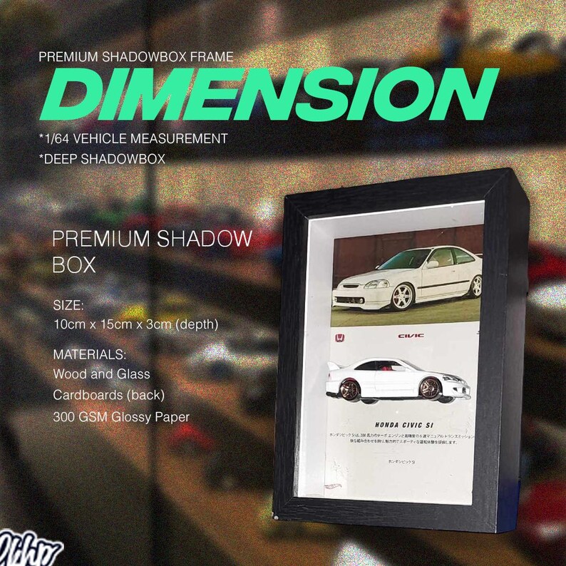 Honda Civic Custom Frame Design Poster Print Unique Gift Diecast Car ...