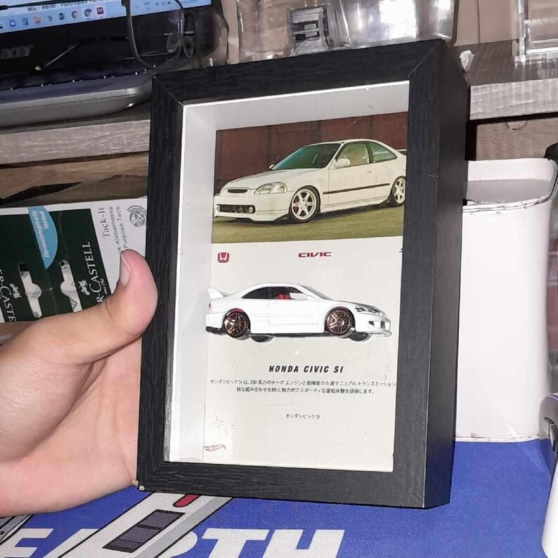 Honda Civic Custom Frame Design Poster Print Unique Gift Diecast Car ...