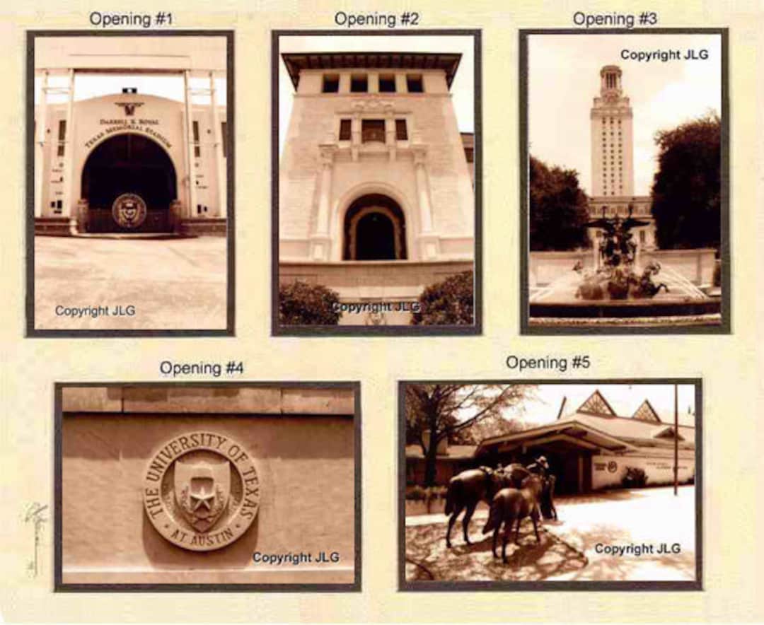 University of Texas (UT) Photo College Collage - Austin, TX - Etsy