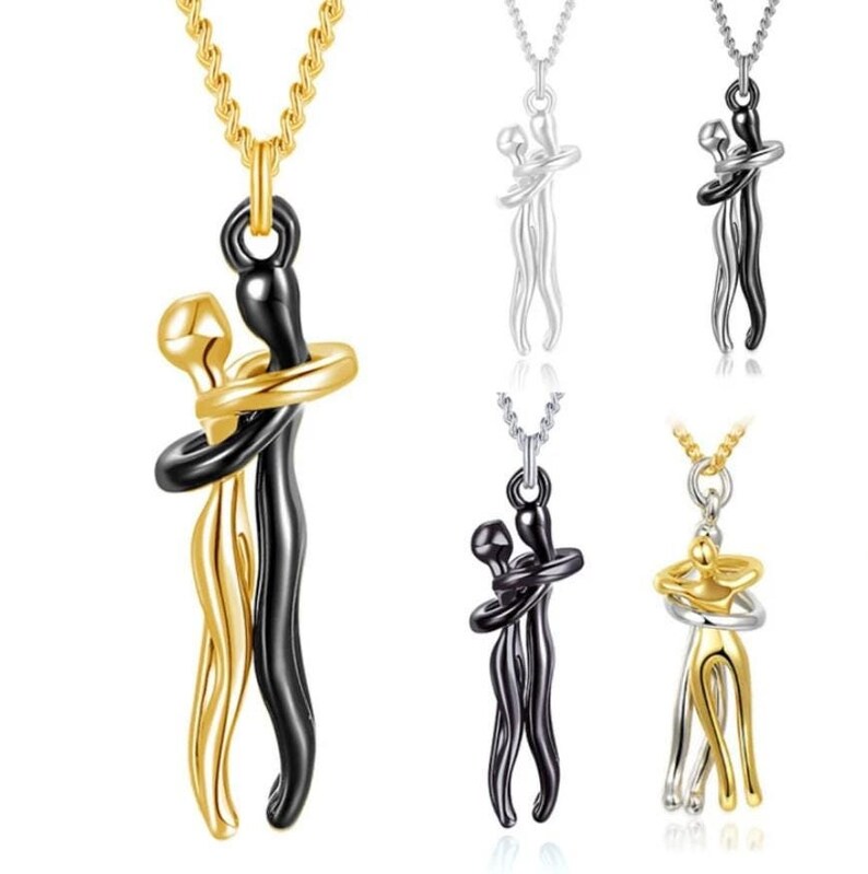 Best Hug Necklace Love Hugging Chain for Women Men Couple Anniversary ...