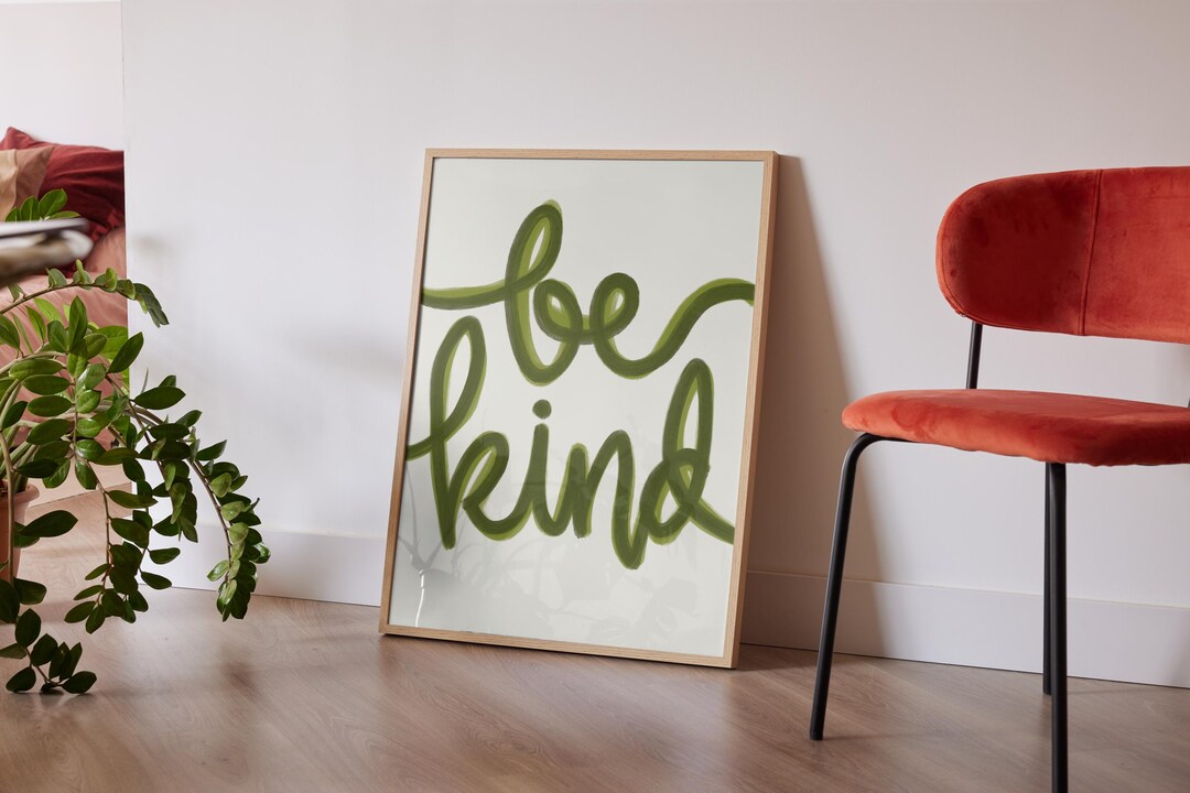 Be Kind Print, Be Kind Wall Art, Be Kind Poster, Be Kind Decor, Be Kind ...