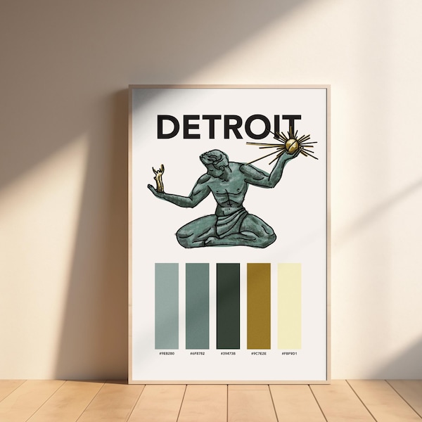 Detroit Poster - Etsy