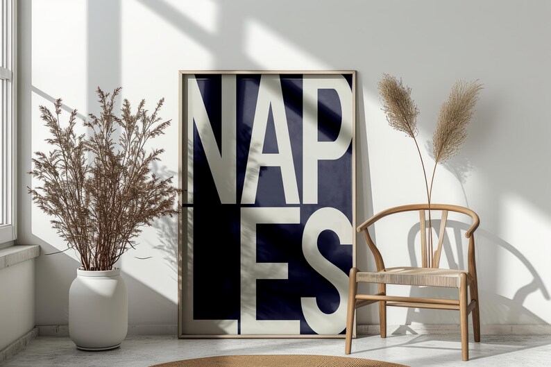 Naples Print, Coastal Naples Wall Art, Florida Minimal Poster, Naples ...