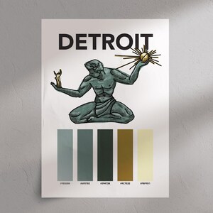 Spirit of Detroit Print, Spirit of Detroit Wall Art, Detroit City ...
