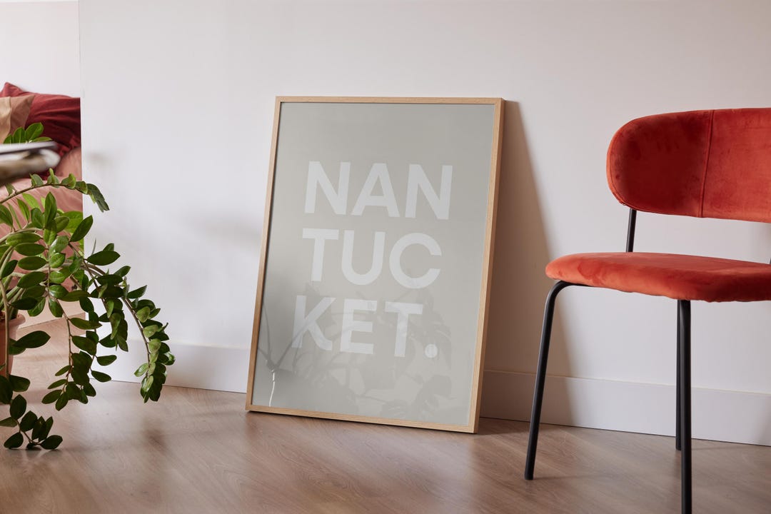 Nantucket Print, Aesthetic Nantucket Wall Art, Cape Cod Minimal Poster ...