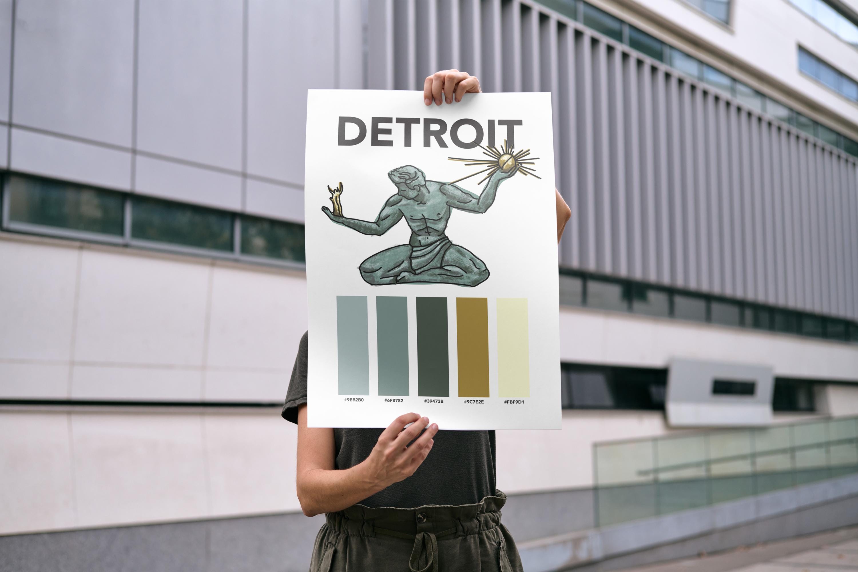 Spirit of Detroit Print, Spirit of Detroit Wall Art, Detroit City ...