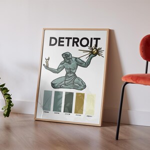Spirit of Detroit Print, Spirit of Detroit Wall Art, Detroit City ...