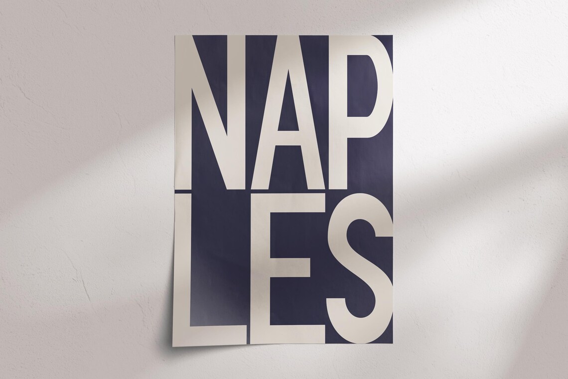 Naples Print, Coastal Naples Wall Art, Florida Minimal Poster, Naples ...