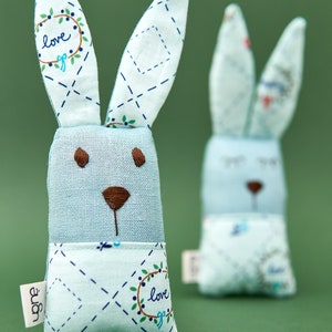 Handmade Linen Bunny Rattle Toy, Baby Shower Gift - Etsy
