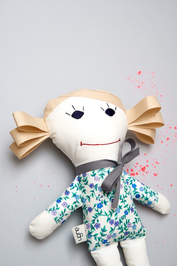 Embroidered Fabric Doll Personalised Toddler Gift - Etsy