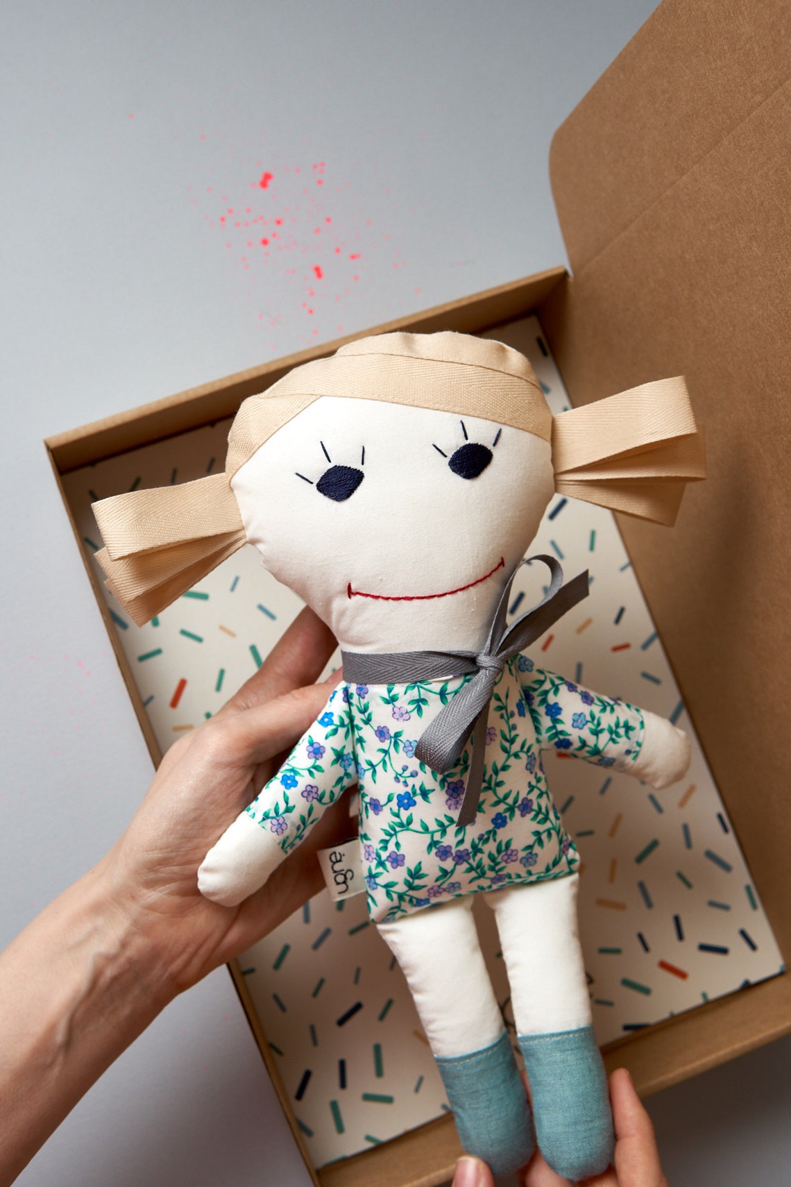 Embroidered Fabric Doll Personalised Toddler Gift - Etsy