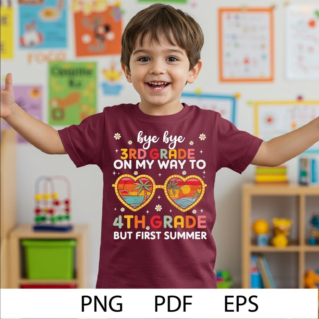 Bye Bye 3rd Grade Hello 4th Grade Digital Design – Last Day of School ...