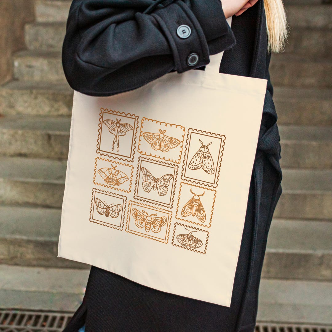 Moth Tote Bag Luna Moth Wings Deathhead Moth Magical Moth Lover Gifts ...