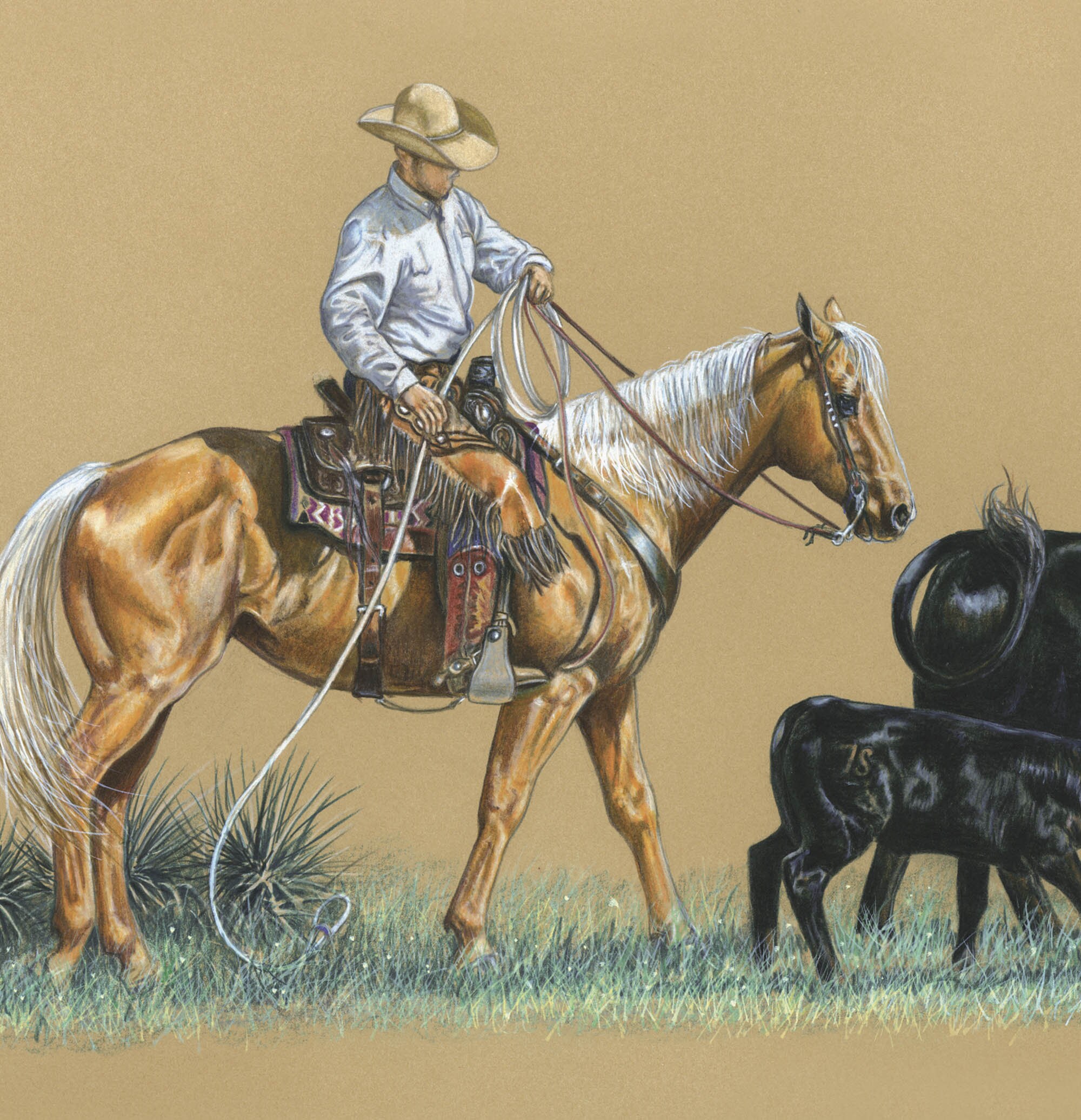 Cowboy Drawings In Pencil