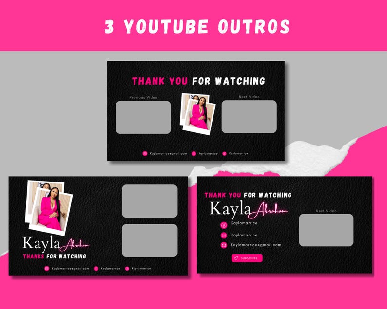Youtube Branding Kit, Youtube Banner Kit, DIY Video Banner Template ...