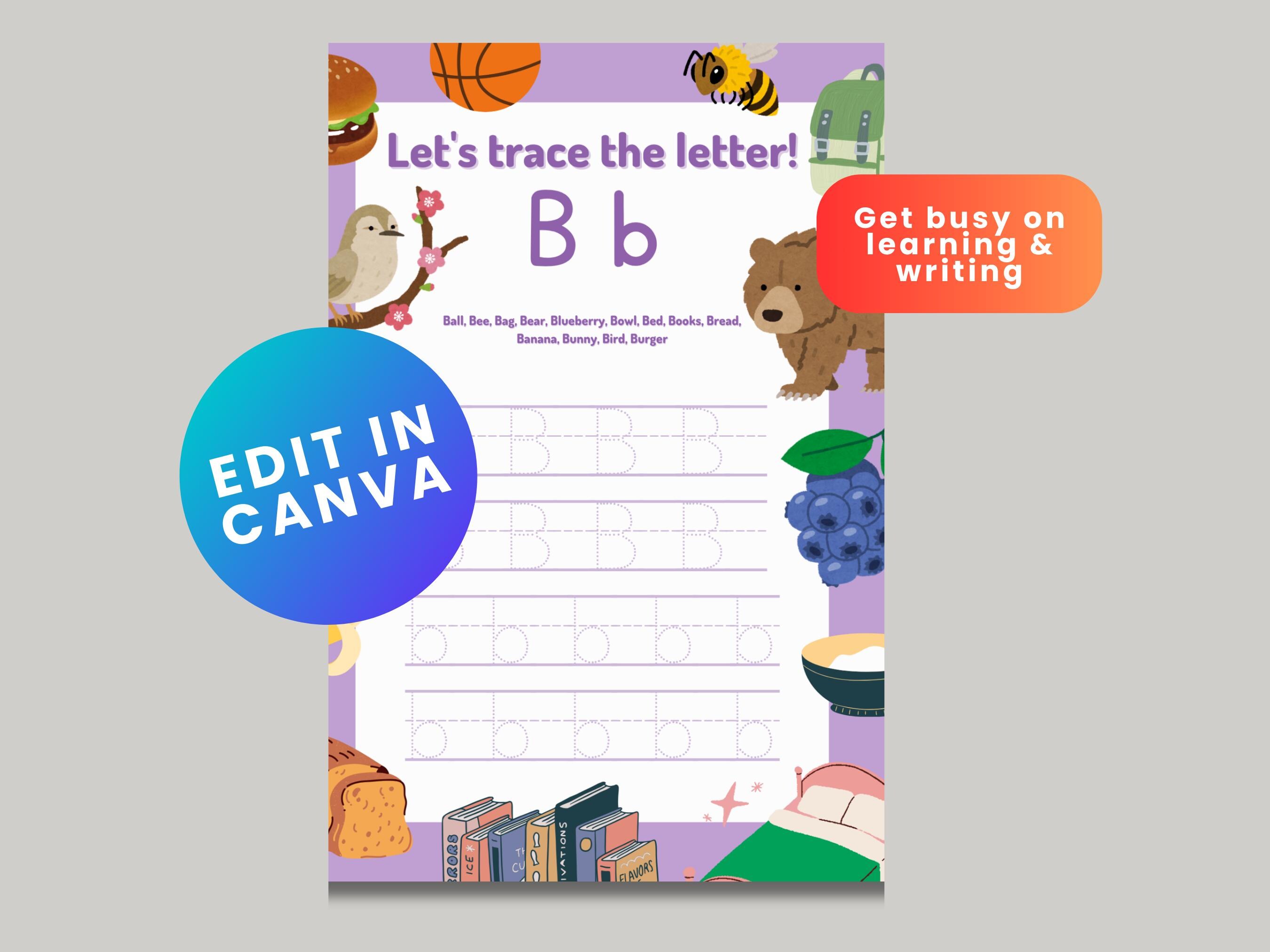 Alphabet Tracing Busy Book Printable for Toddler, Preschool Alphabet ...