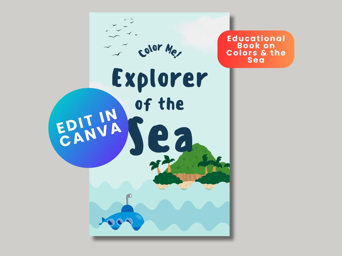 Sea Busybook Printable for Toddler, Preschool Sea Coloring Book ...