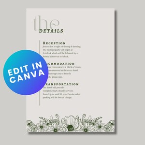 Beige Wedding Invitation With Floral Design, Beige Minimalistic Wedding ...