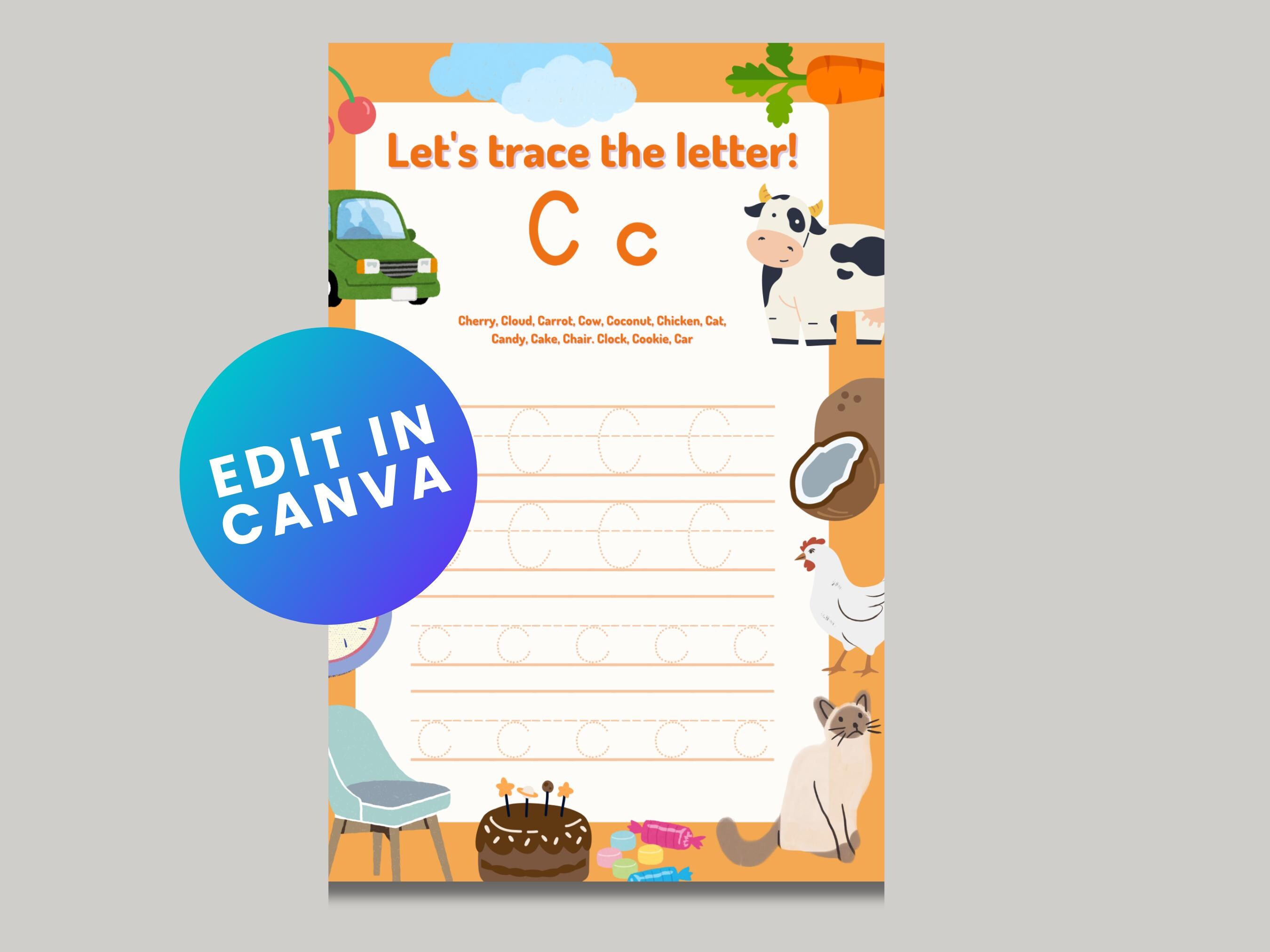 Alphabet Tracing Busy Book Printable for Toddler, Preschool Alphabet ...