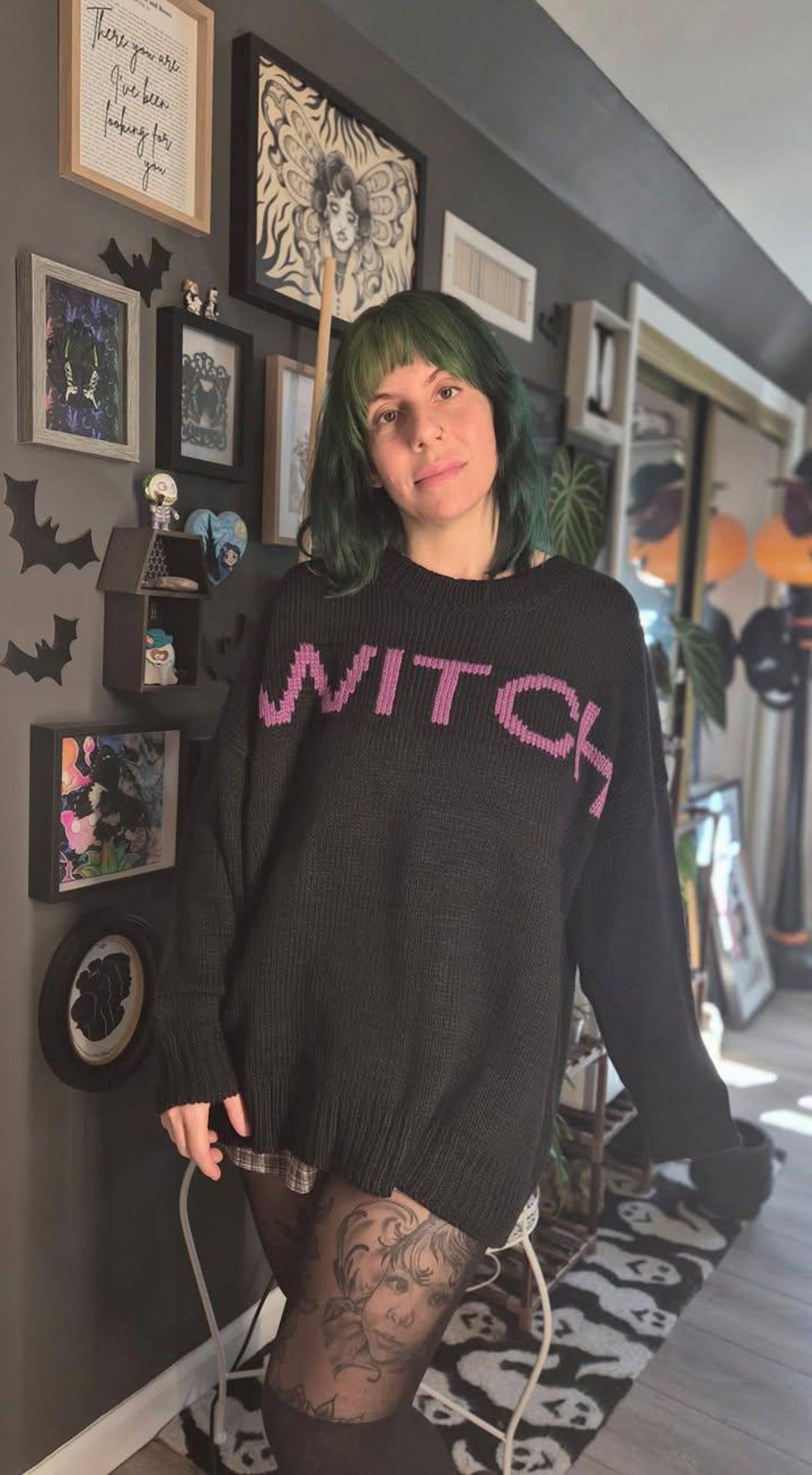Oversized Chunky Knit "witch" Sweater | 90s Goth Fashion - Etsy