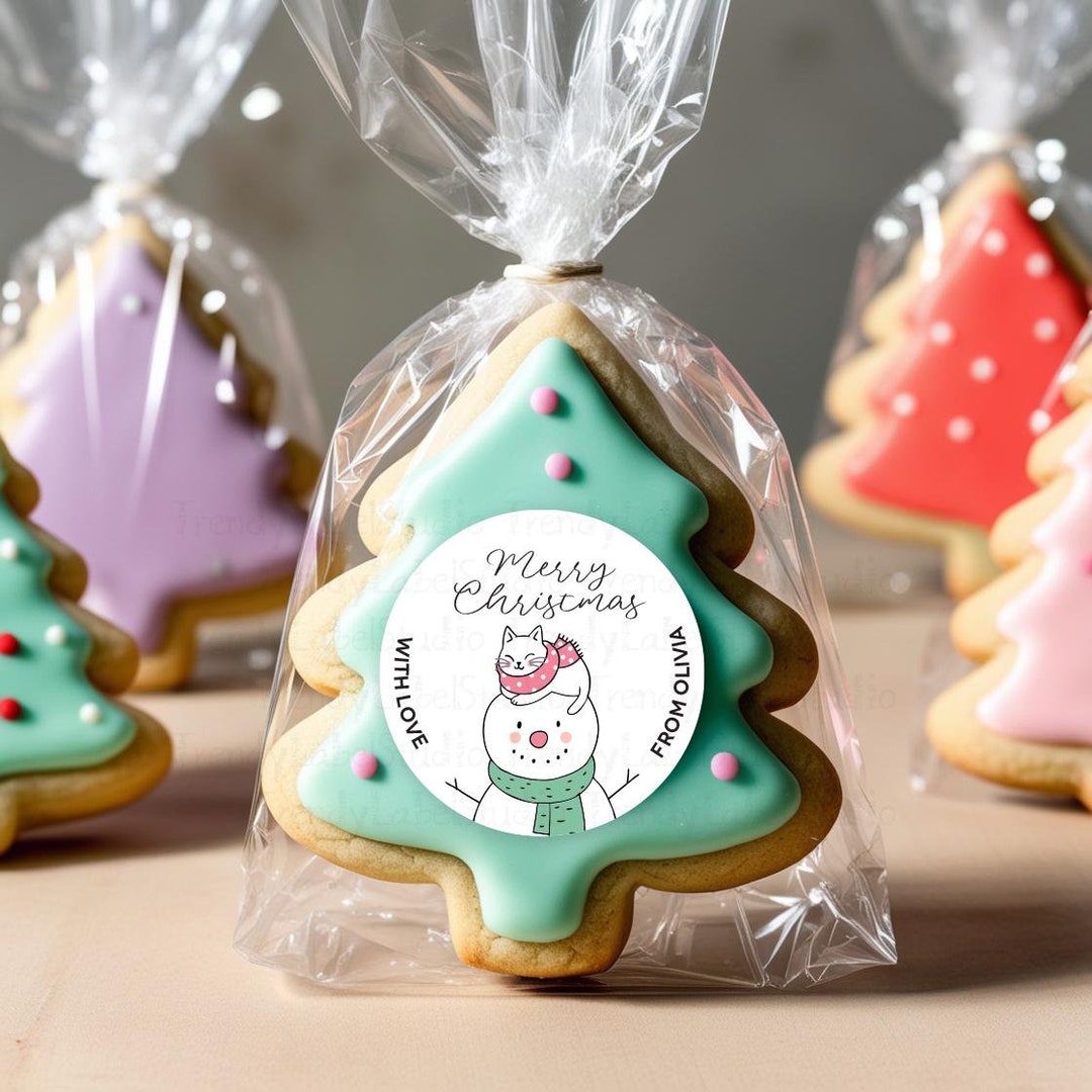 Personalized Christmas Gift Label, Custom Goody Bag Labels, Christmas ...