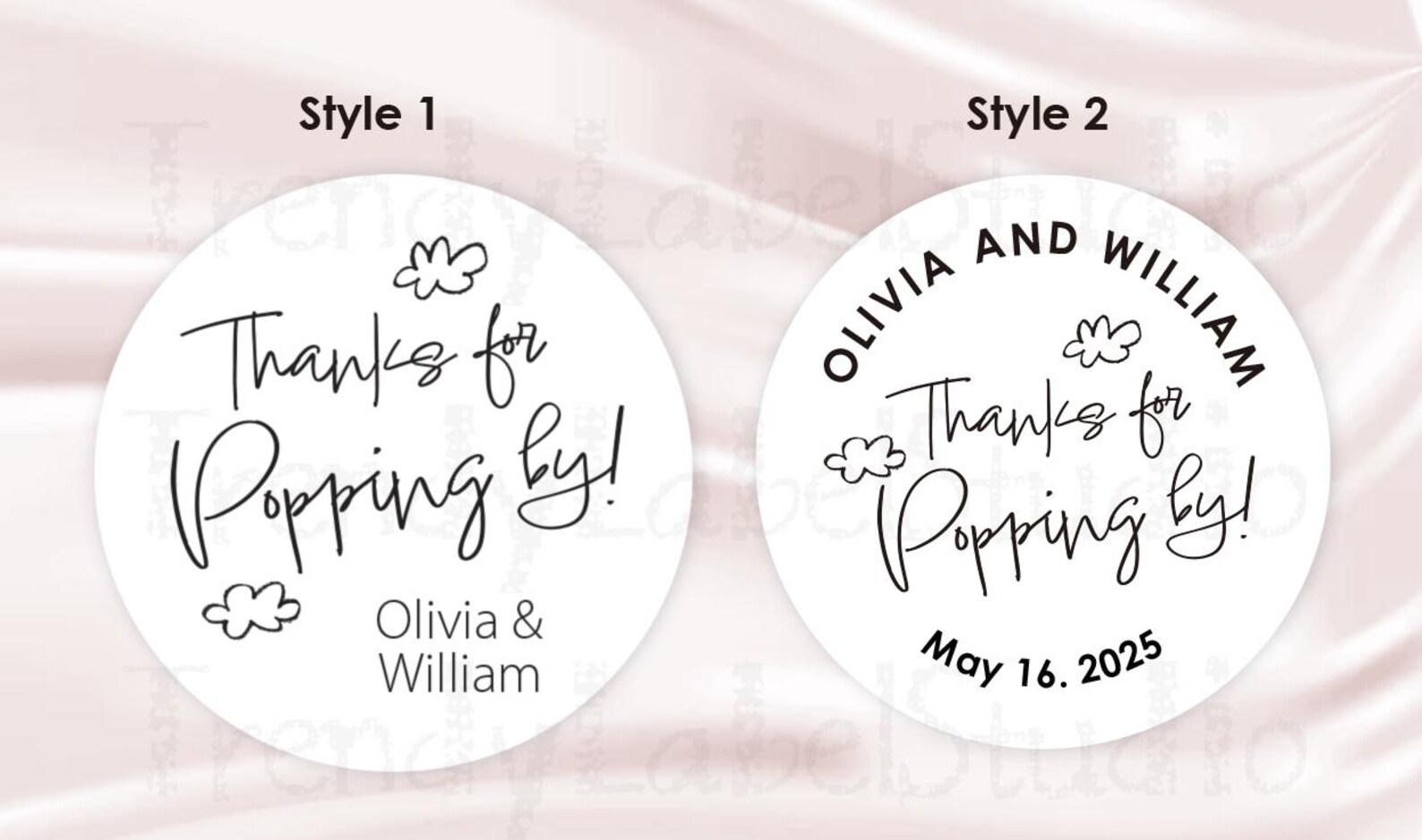 Thanks for Popping by Stickers: Wedding Favor Labels - Etsy